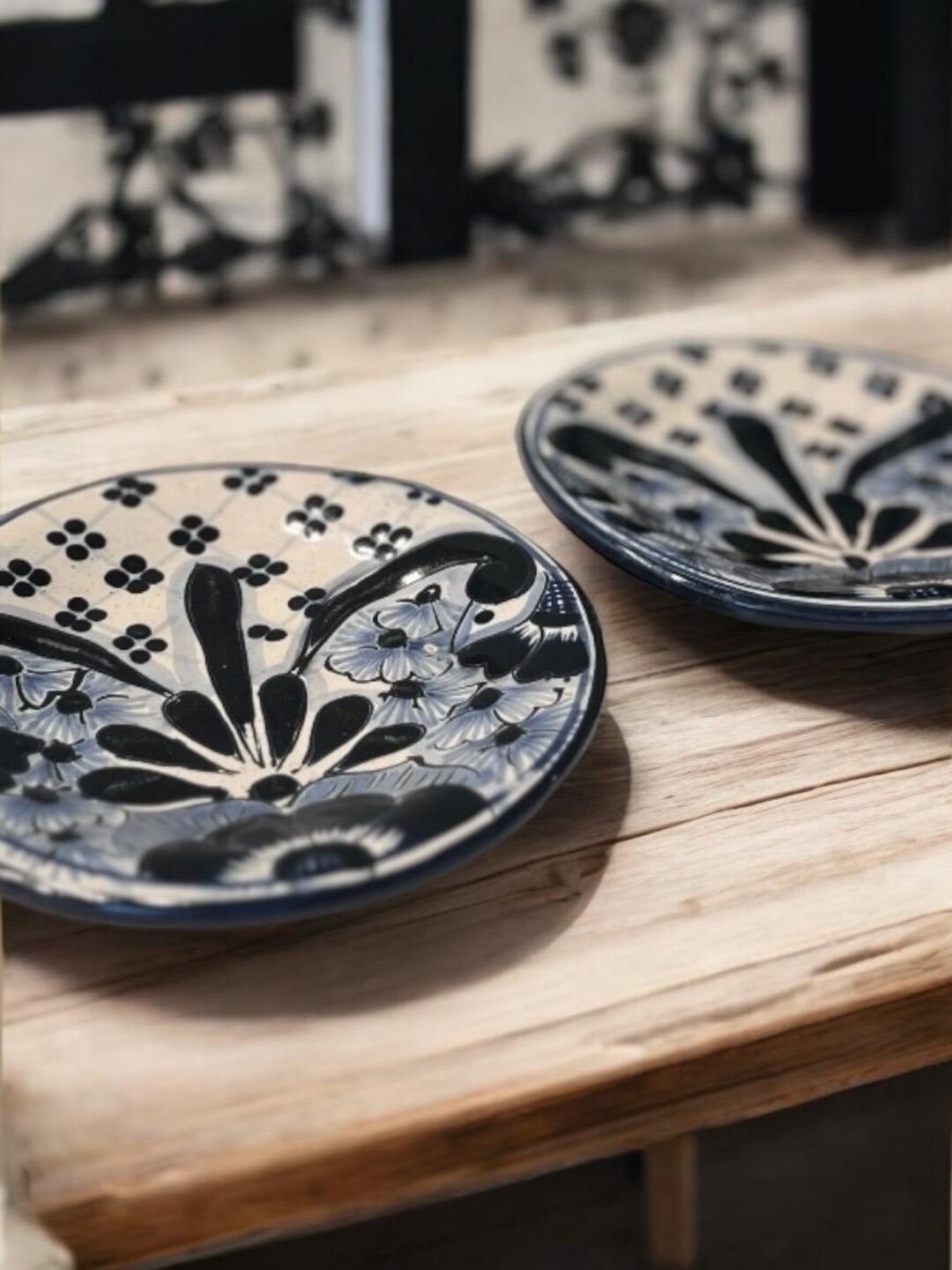 Talavera Dish Set Blue and White Talavera Dishes - Etsy