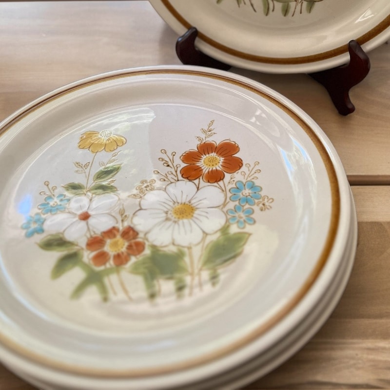 Vintage Floral Plate - Etsy