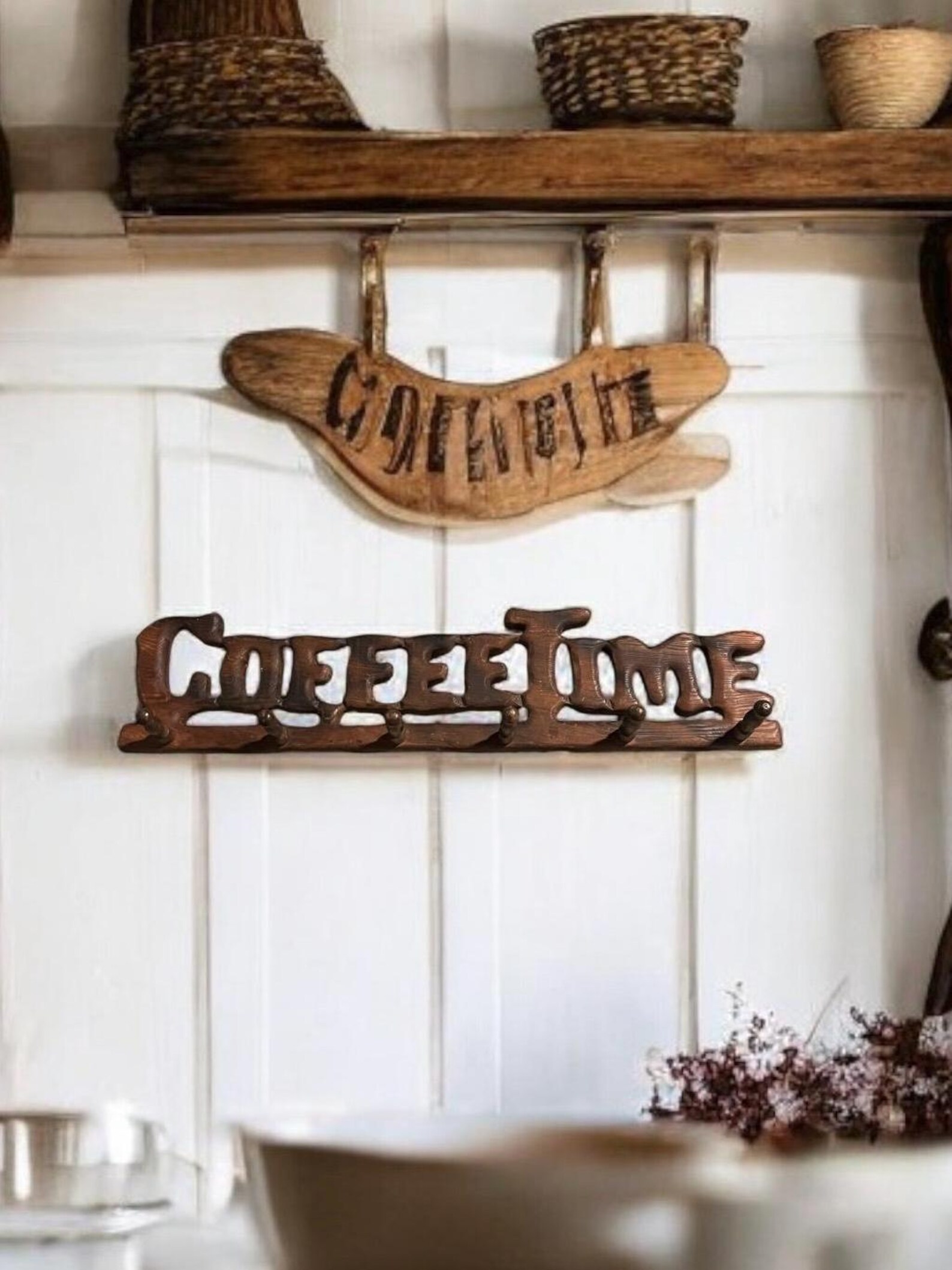 Vintage Wooden Decor Vintage Coffee Time Sign Vintage Wooden Sign - Etsy