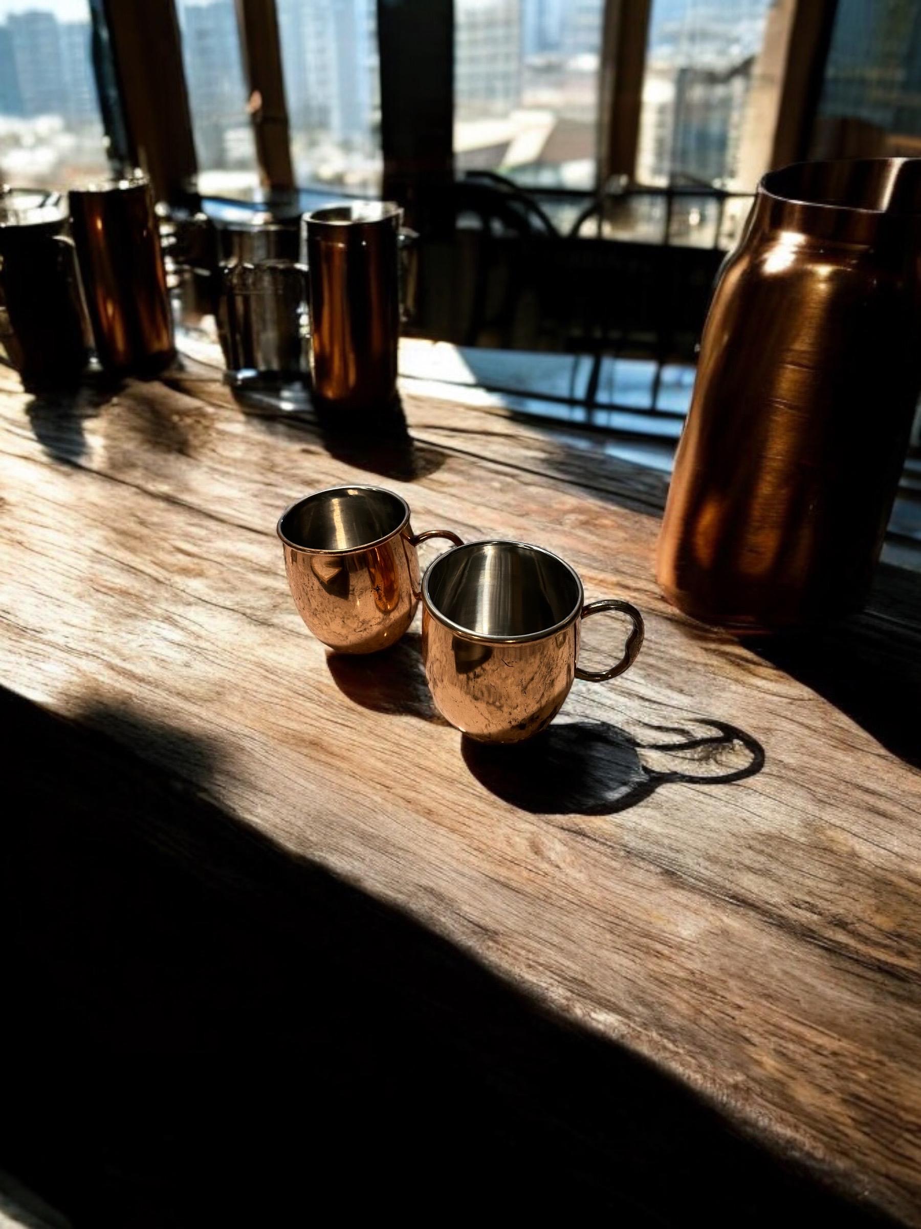 Copper Moscow Mule Cups W/handles - Etsy