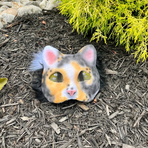 Calico Cat Therian Mask and Tail - Etsy