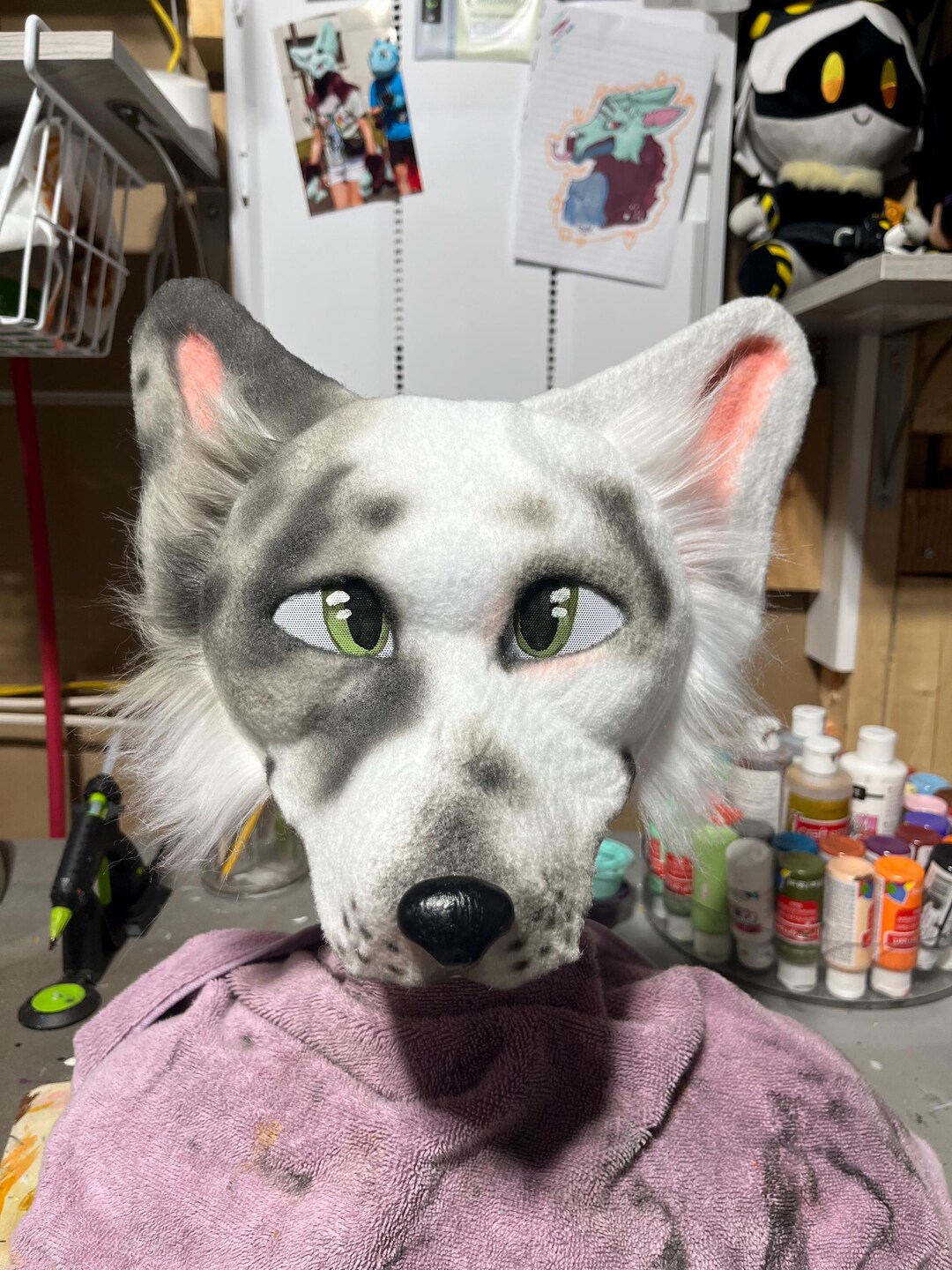 Grey and Black Aussie Therian Mask - Etsy