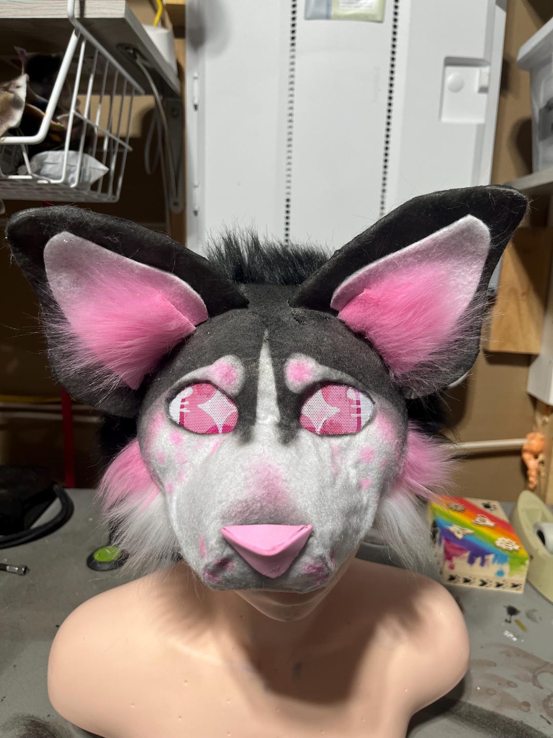 Pinky Husky Therian Mask (collab Mask) - Etsy