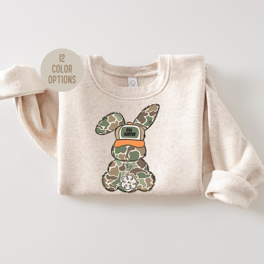 Egg Hunter Camo Sweatshirt, Kids Easter, Easter Kids Shirts, Toddler ...
