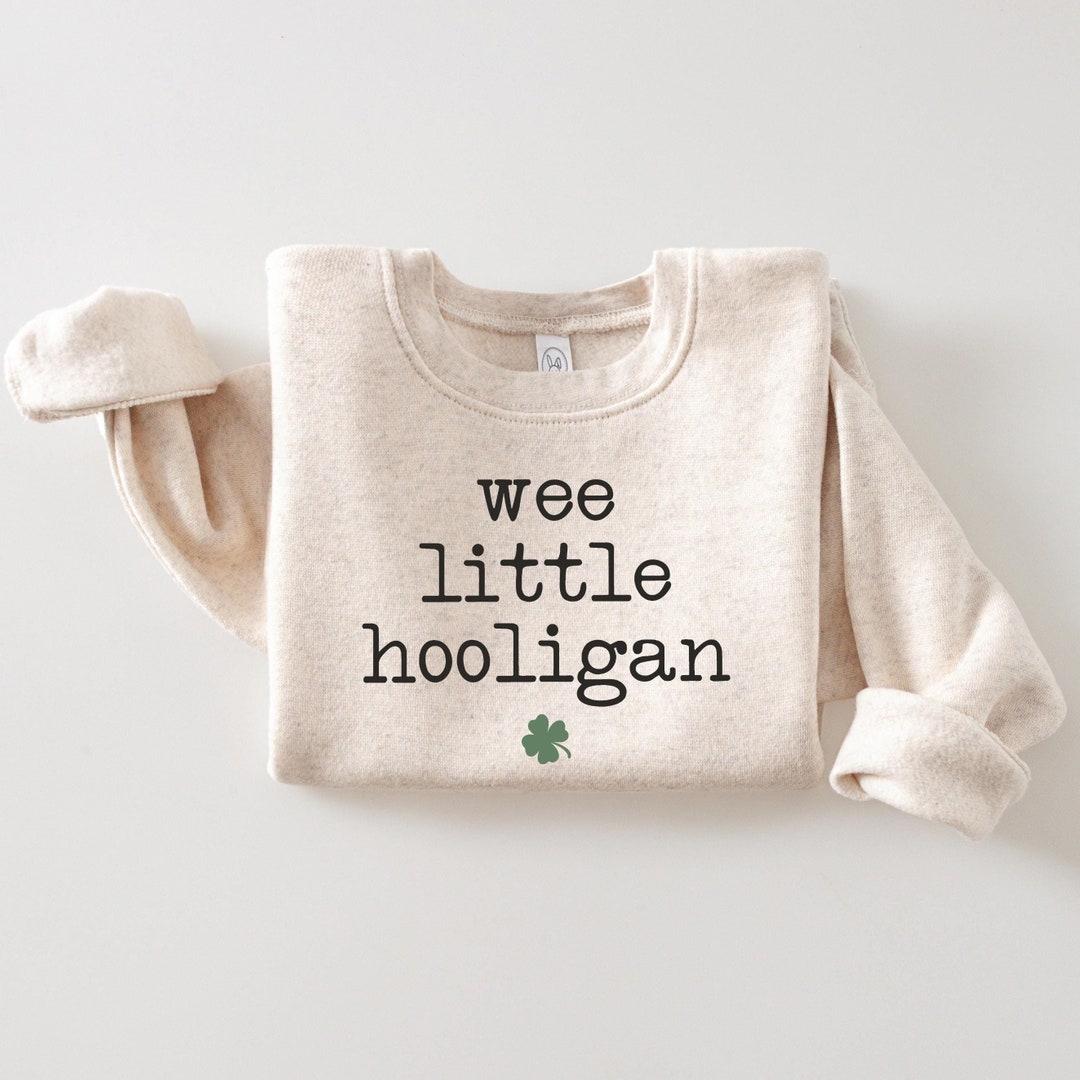 Wee Little Hooligan Toddler Sweatshirt, St Patrick's Day Kids Shirt ...
