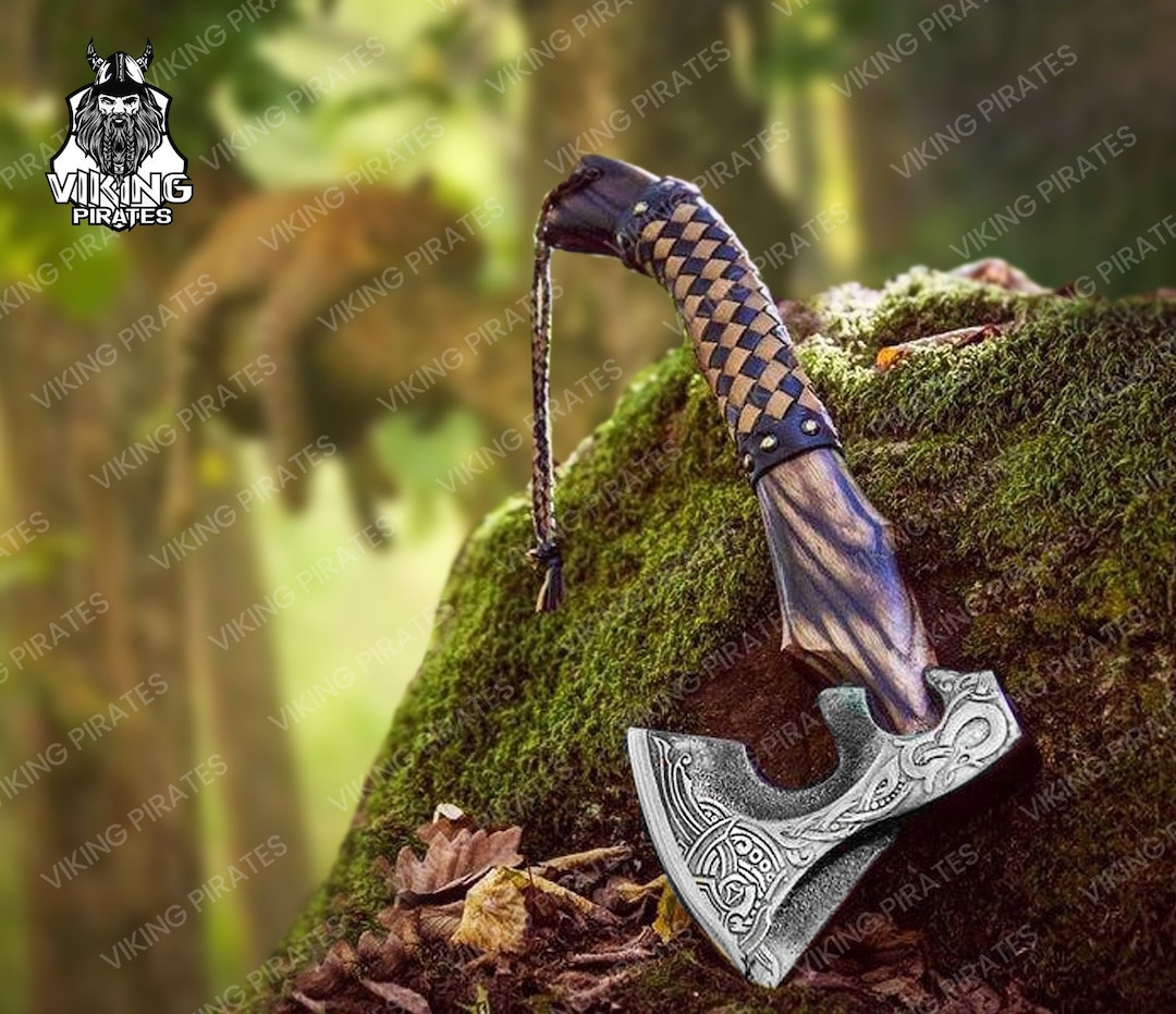 Custom Gift Hand Forged Carbon Steel VIKING AXE, Ragnar Axe, Wedding ...
