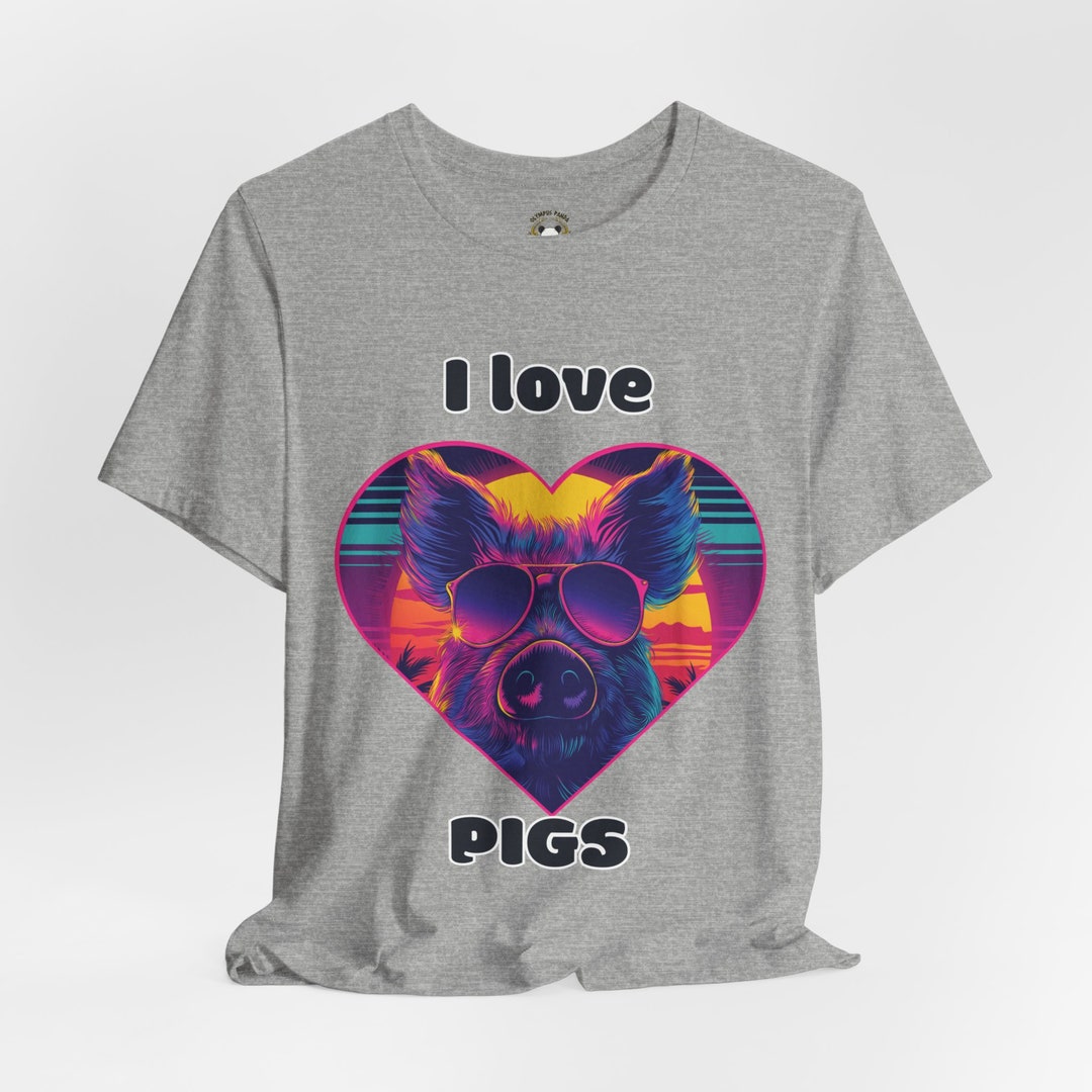 Pig Shirt, I Love Pigs Shirt | Pig T-shirt, Funny Pig Shirt, Animal ...