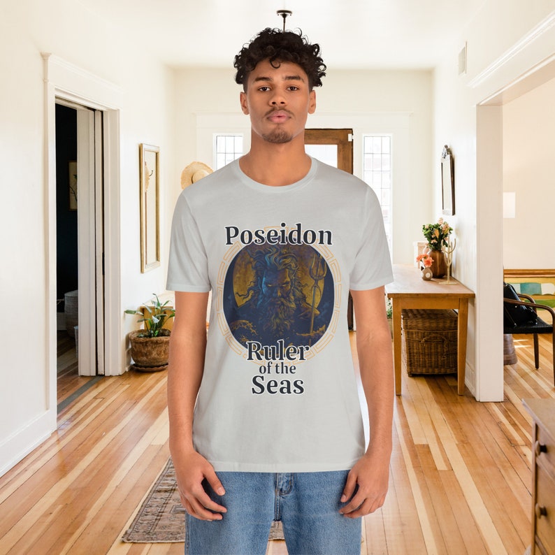 Poseidon T-shirt Greek God, Ancient Mythology Cotton Tee - Etsy