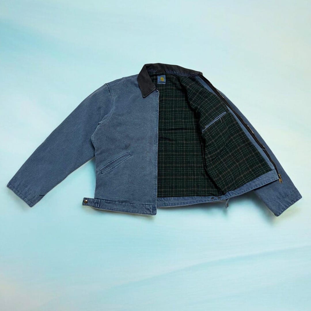 Vintage Carharttt J97 Petrol Blue Detroit Work Duck Jacket - Etsy