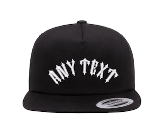 Personalised 2D Trapstar Font Style Embroidered Snapback Cap - Etsy
