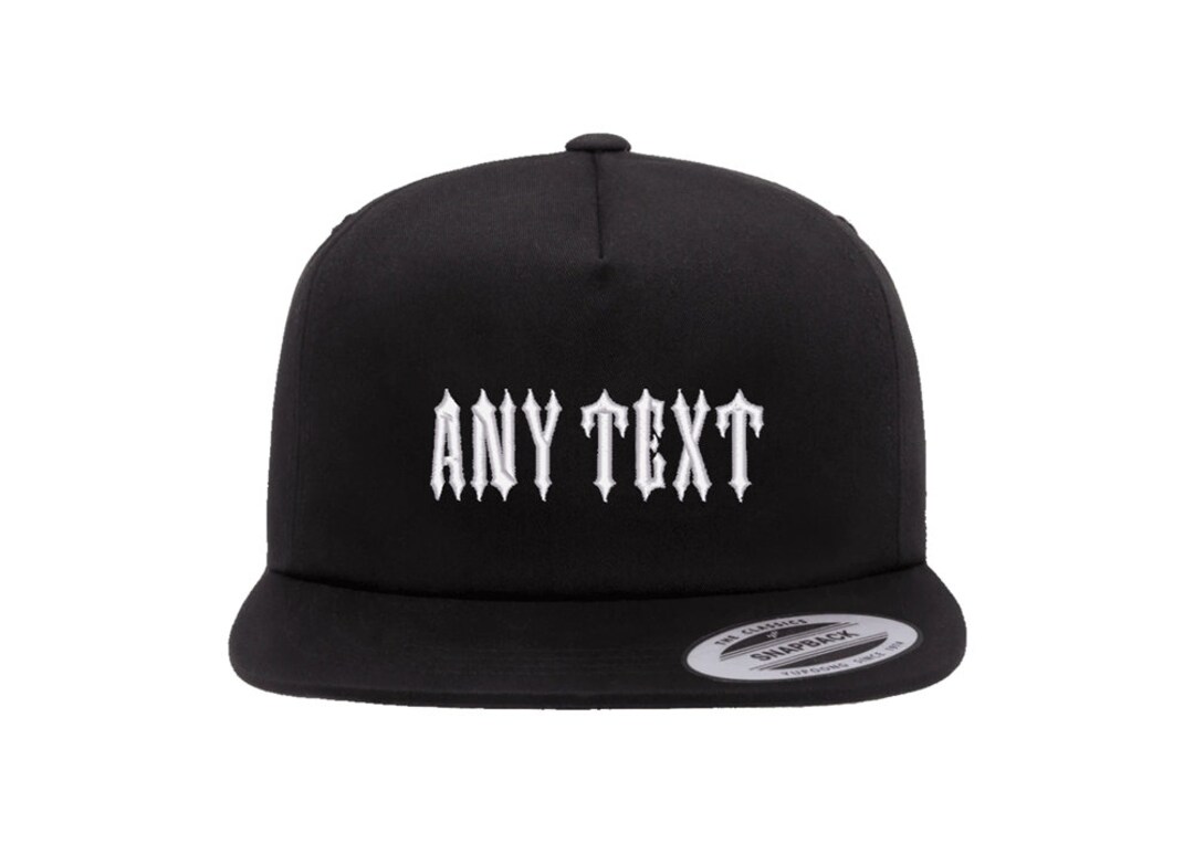 Personalised 2D Trapstar Font Style Embroidered Snapback Cap - Etsy