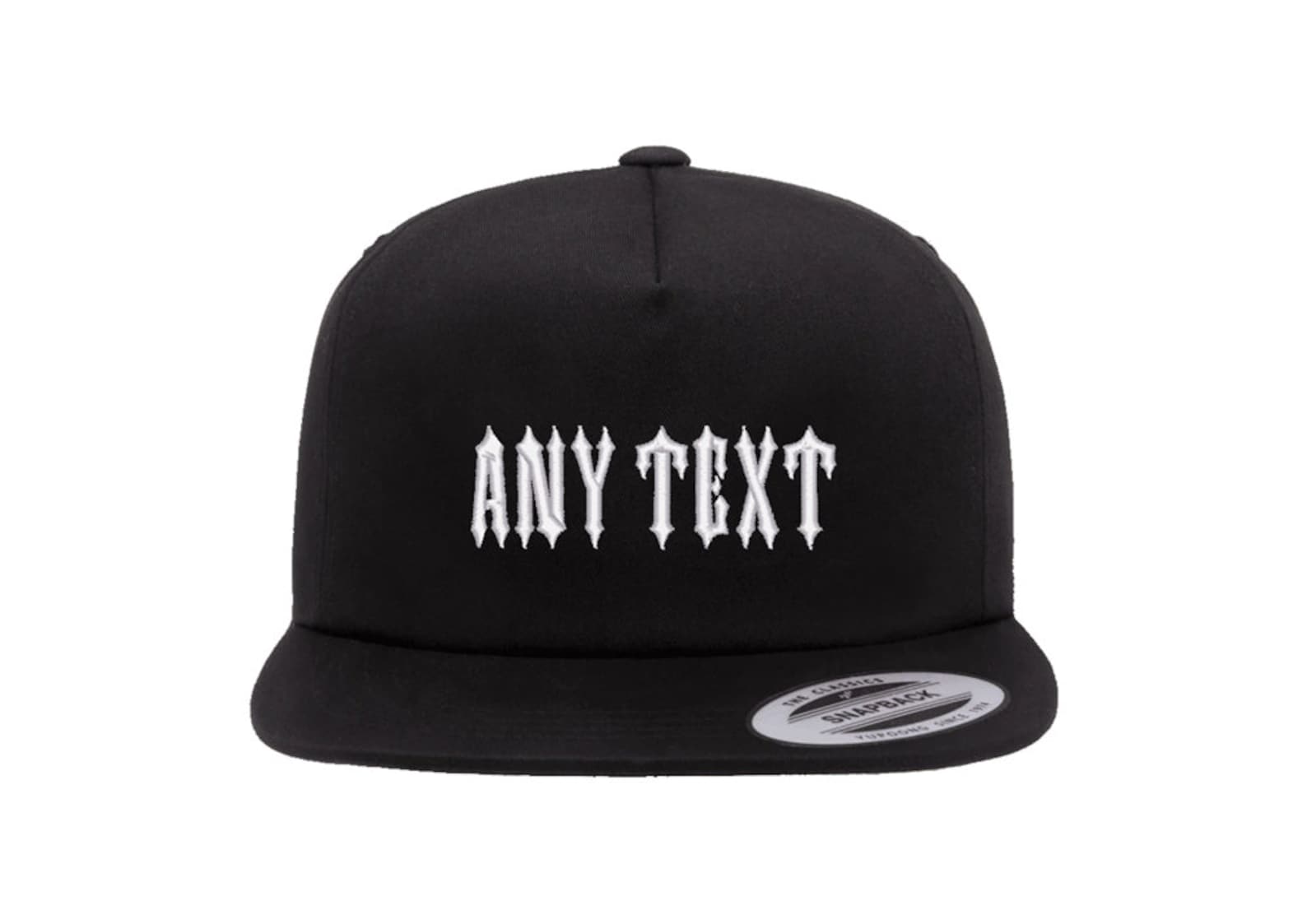 Personalised 2D Trapstar Font Style Embroidered Snapback Cap - Etsy
