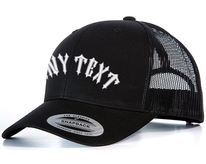 Personalised Trapstar Font Style Embroidered Snapback Cap - Etsy Canada
