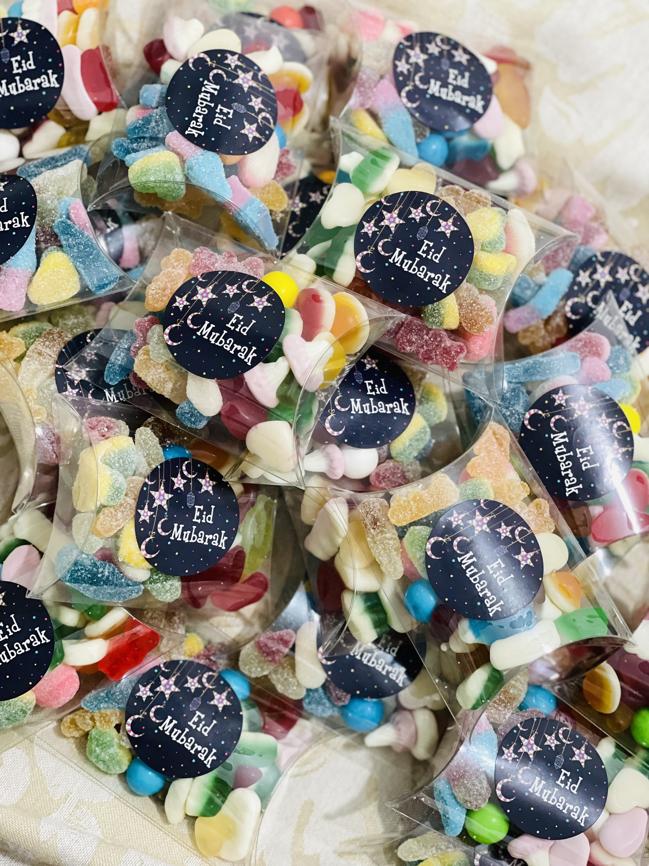 Eid Mubarak Mini Sweet Boxes | Halal Sweet Boxes | Sweet Pillow Box ...