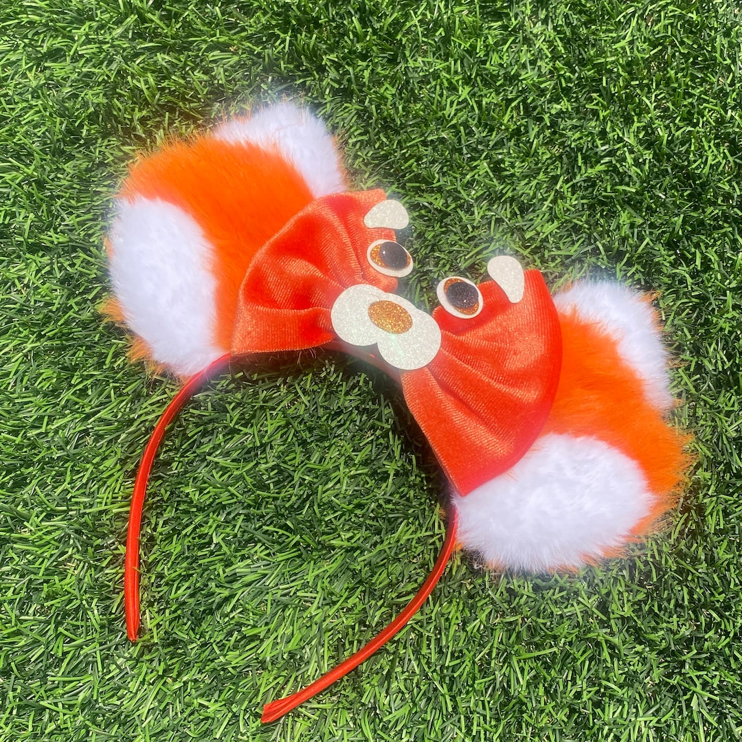 Turn Red Ears, Minnie Mouse Ears, Red Panda Ears, Red Panda Minnie Ears, Red Panda Mickey Ears ...