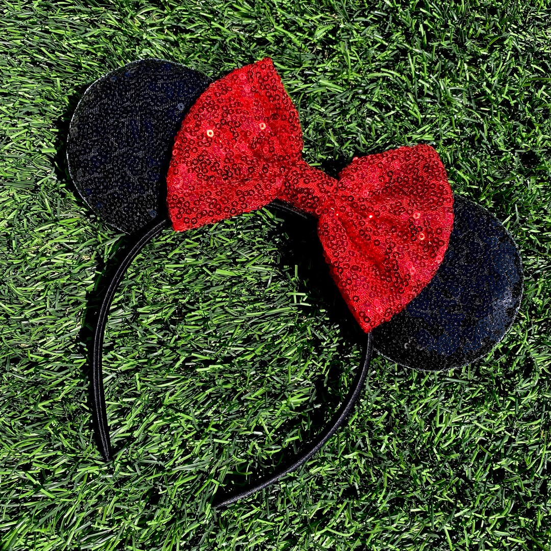 Minnie Mouse Ears, Minnie Ears, Red Minnie Ears, Red Mickey Ears ...