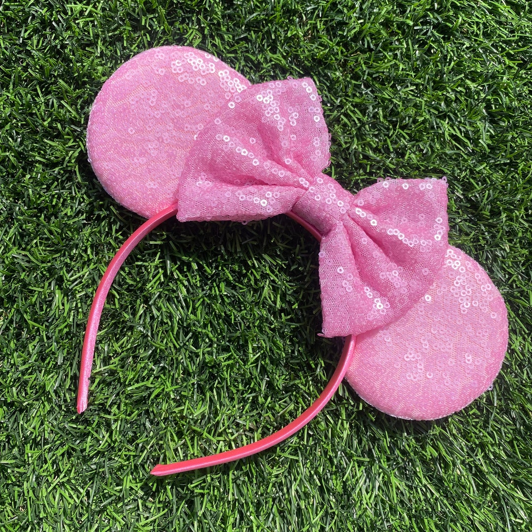 Light Pink Minnie Ears, Light Pink Minnie Mouse Ears, Sequin Minnie ...