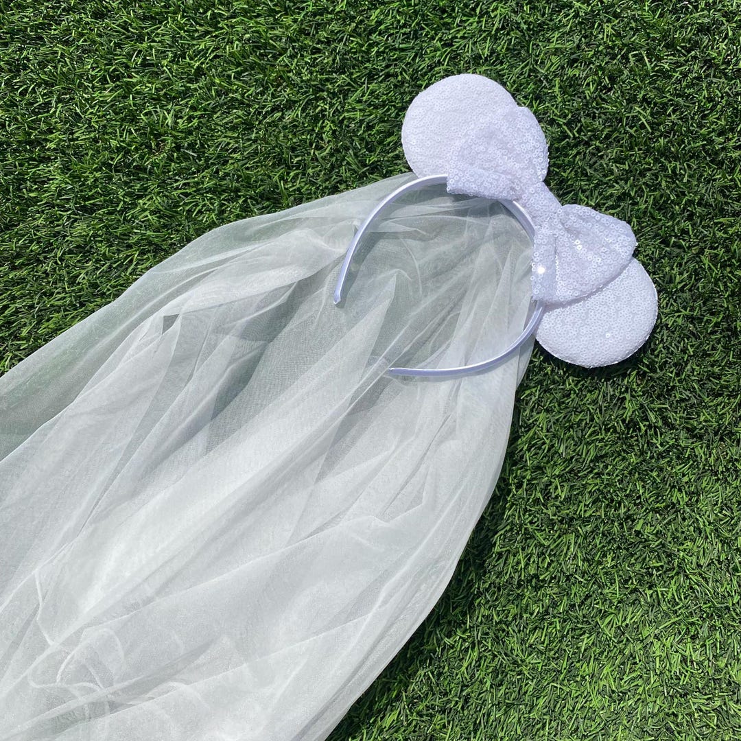 Bridal Mickey Ears, Bride Minnie Ears, First Communion Mickey Ears ...