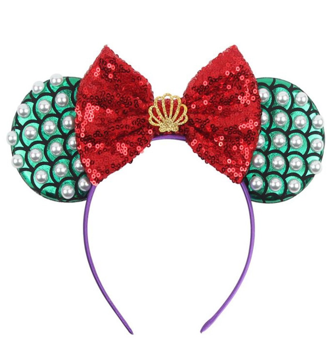 Mermaid Minnie Ears, Mermaid Ears, Ariel Mermaid Ears, Ariel Minnie ...
