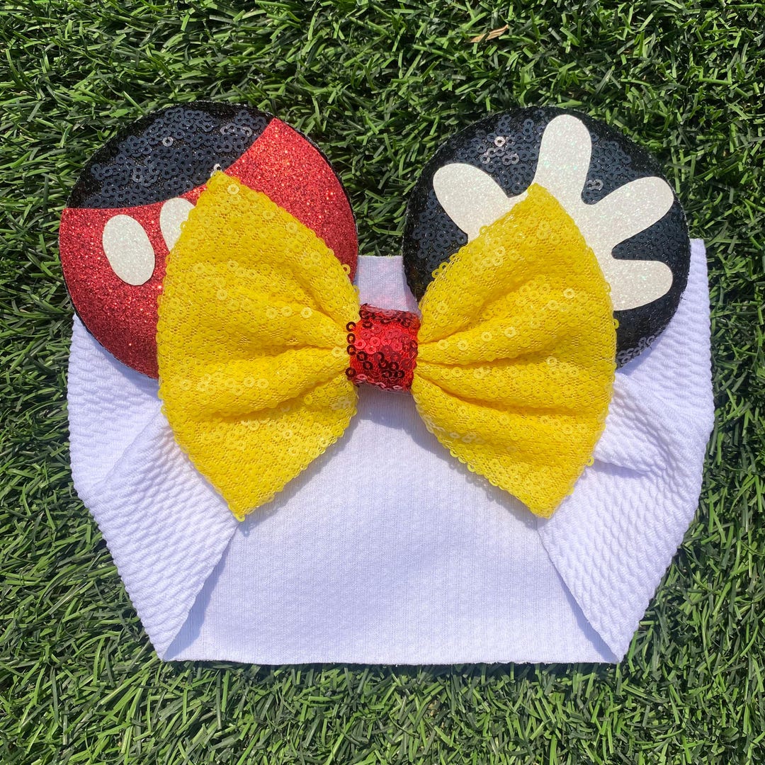 Mickey Ears Turban, Mickey Mouse Turban, Baby Mickey Ears, Toddler ...