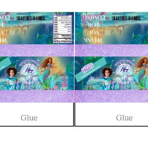 The Little Mermaid Digital and Editable Templates, Party Favors ...