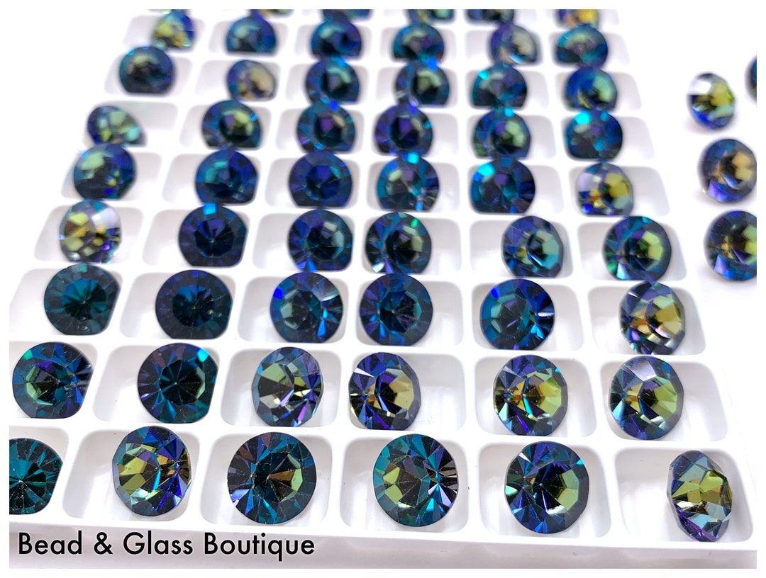 Preciosa Crystal - MC Chaton C1028, SS39, 12 Pieces, Bermuda Blue ...