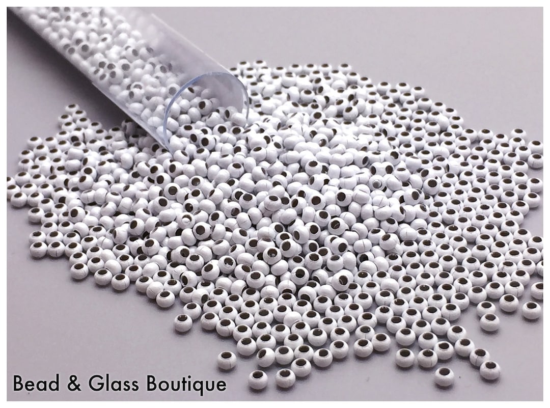 Heavy Metal Seed Bead, Approximately 50 Grams in 6"tube, White, CHOOSE ...
