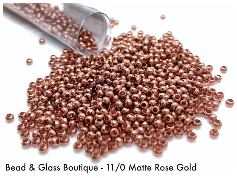 Heavy Metal Seed Bead, Approximately 50 Grams in 6" Tube, Matte 24kt ...