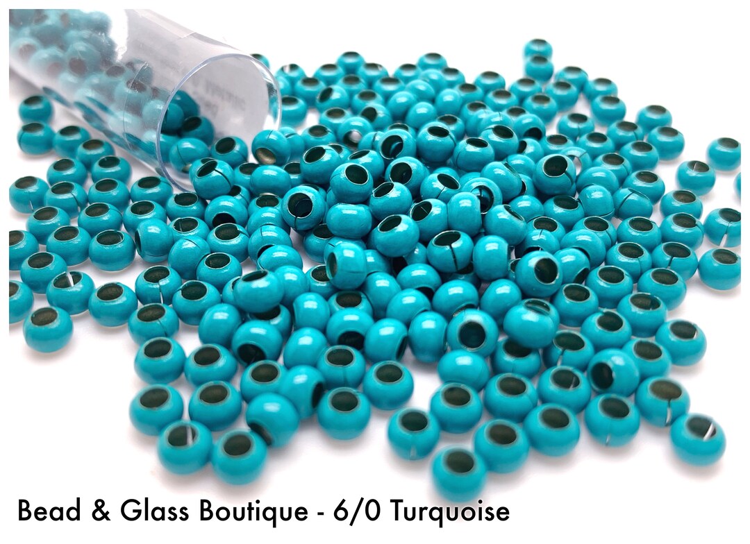 Heavy Metal Seed Bead, Approximately 40 Grams in 6" Tube, Turquoise ...