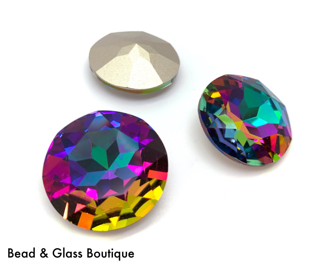 Glass Rhinestone - Crown Stone #1201 - 27mm - Volcano (foiled), 1 Piece ...