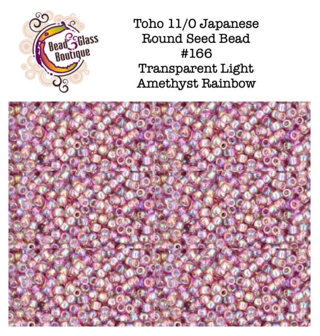 Seed Bead 11/0, Toho, Japanese Round Seed Bead, 166 Transparent Light ...