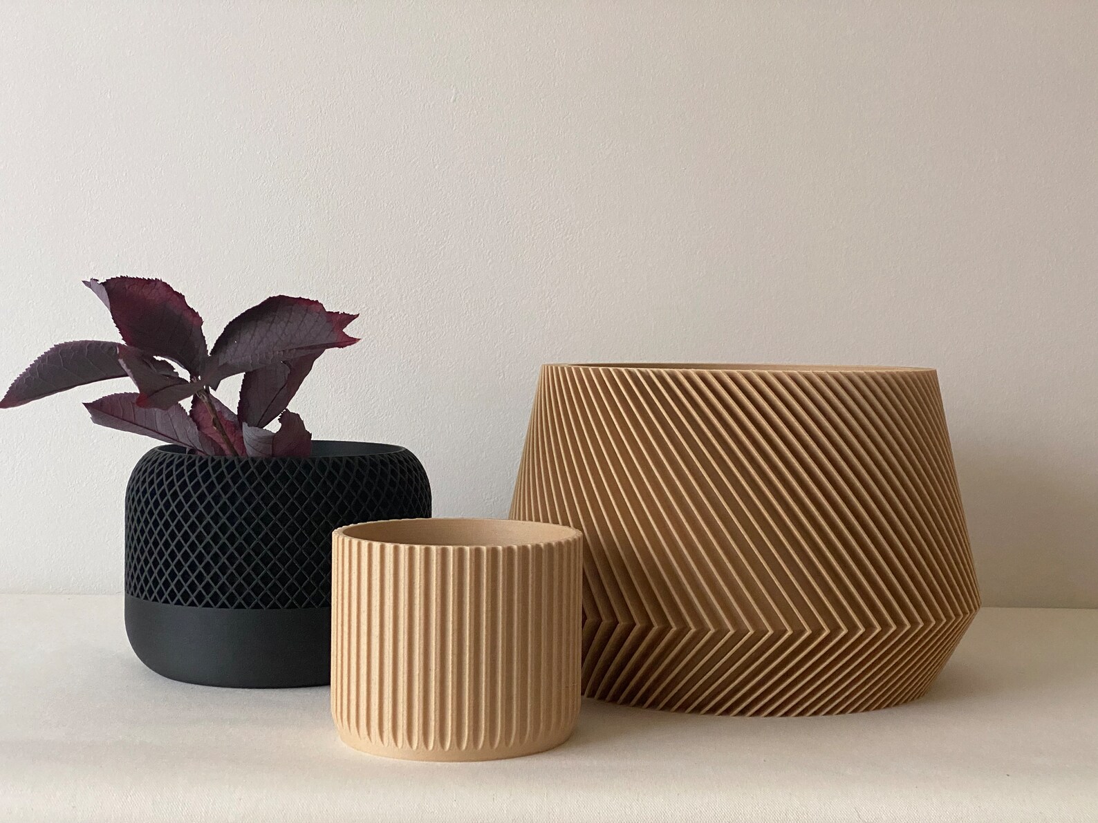 3D Printed Indoor Planter, Scandinavian Woven Design, Recycled Fibers ...