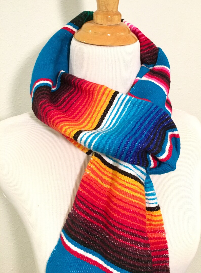 Mexican Serape Scarf Wrap Scarves Bohemian Tribal Ethnic Wrap | Etsy