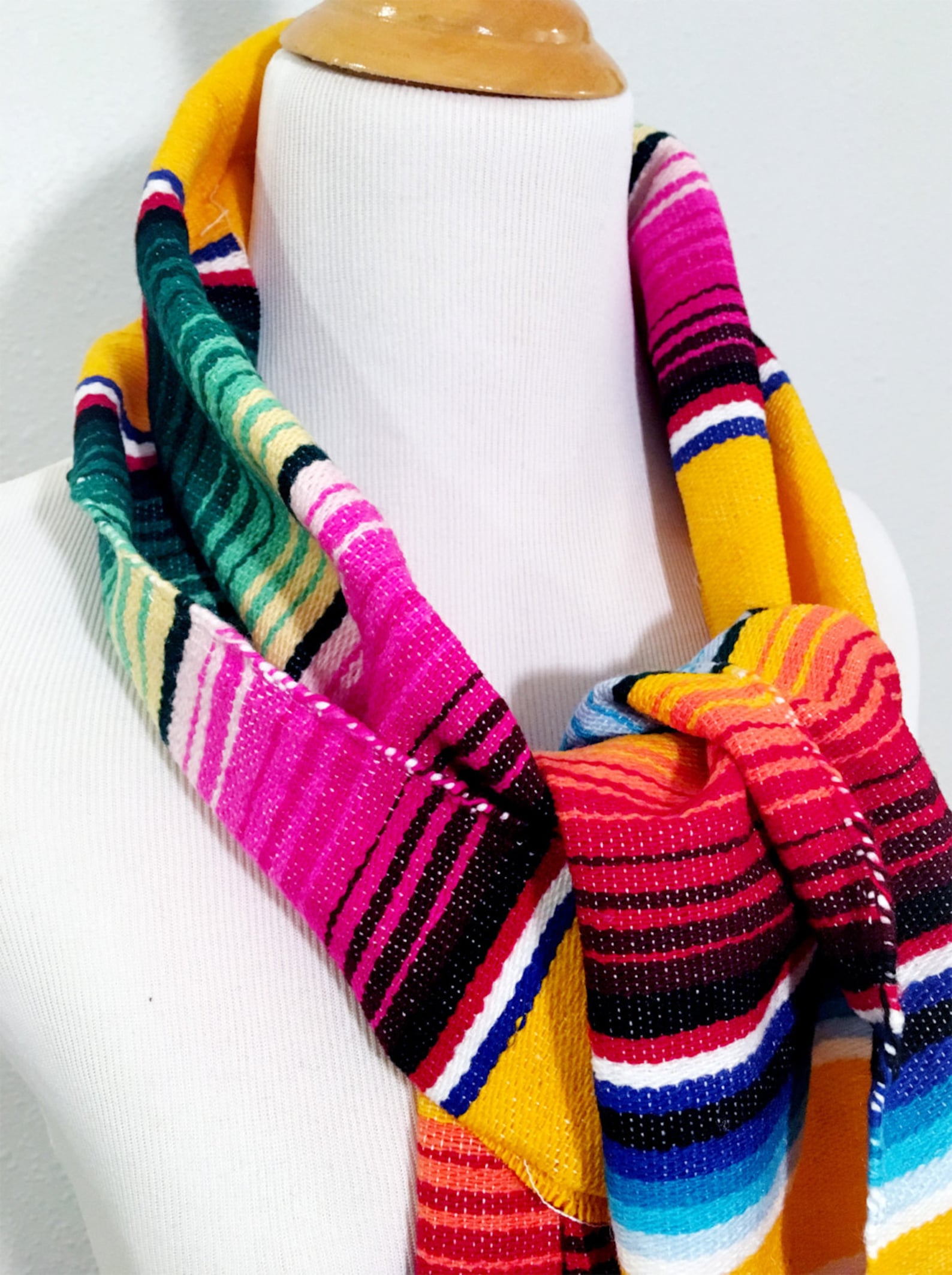 Mexican Serape Scarf Wrap Scarves Bohemian Tribal Ethnic Wrap - Etsy