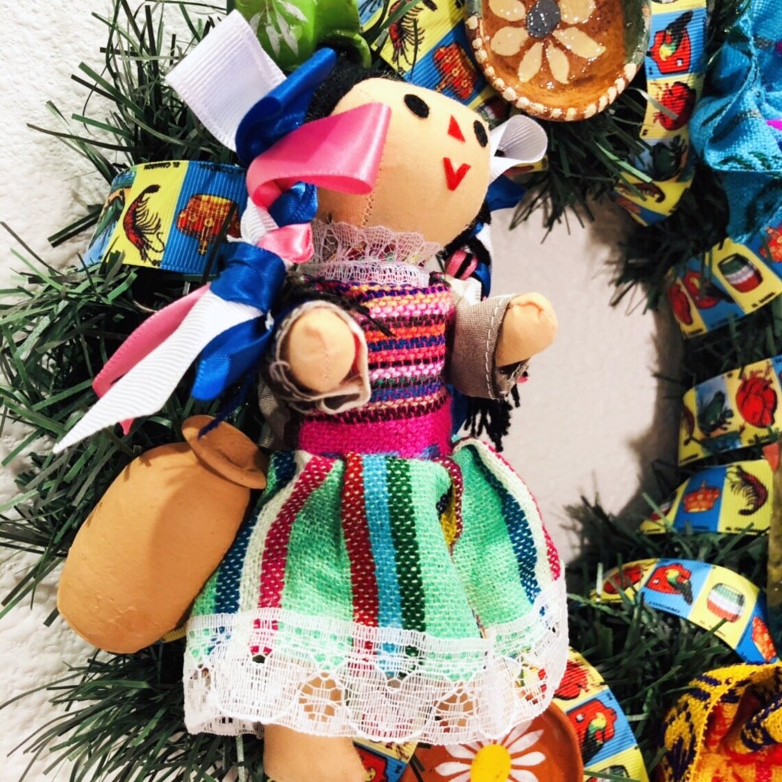 Mexican Christmas Wreath Fiesta Navidad Toy Children | Etsy