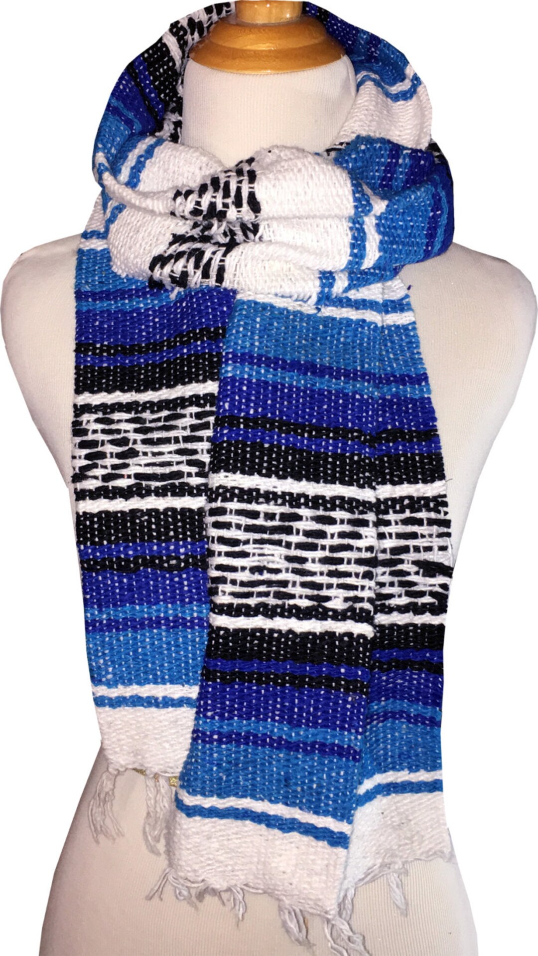 Mexican Serape Scarf Blanket Wrap Scarves Poncho Bohemian Wrap Winter ...