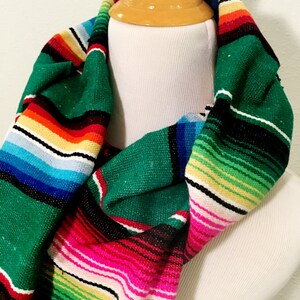 Mexican Serape Scarf Wrap Scarves Bohemian Tribal Ethnic Wrap Blanket ...