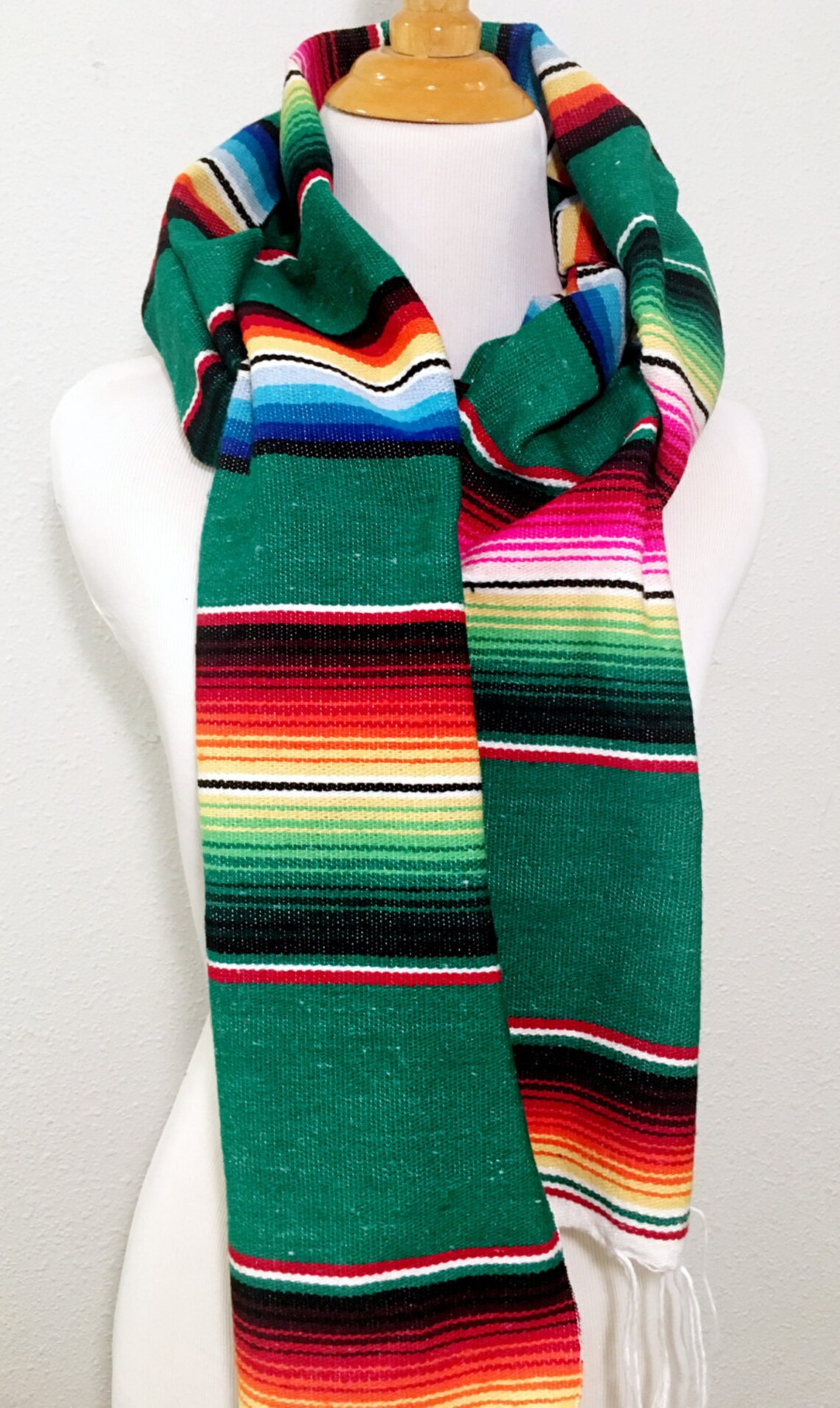 Mexican Serape Scarf Wrap Scarves Bohemian Tribal Ethnic Wrap - Etsy