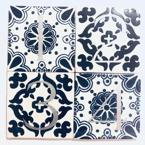 Talavera Table Numbers Template - Etsy