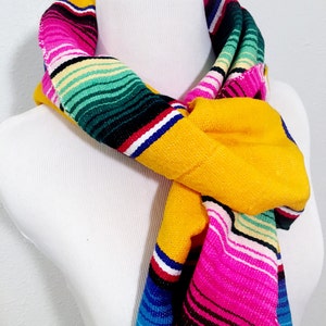 Mexican Serape Scarf Wrap Scarves Bohemian Tribal Ethnic Wrap Blanket ...