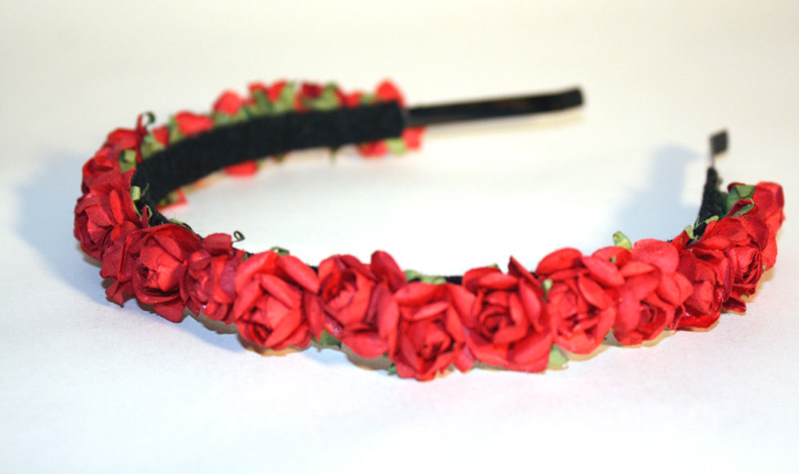 Red Rose Headband Flower Crown Festival Bohemian Concert - Etsy