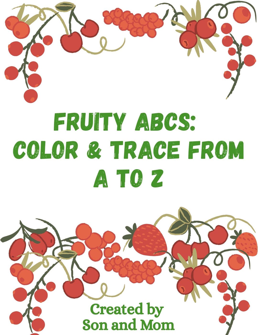 Fruity ABCS: Color & Trace From A to Z - Etsy