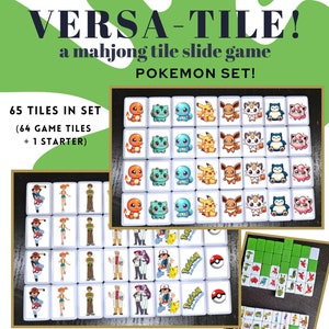 Pokemon Mahjong Tile Game - Popular Tile Match Game - Custom Made - Can ...