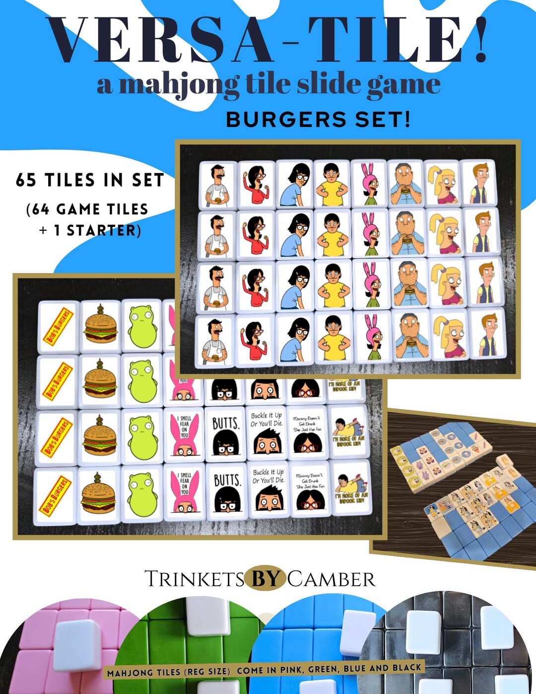 Burgers Mahjong Tile Game: Custom Memory Match - Etsy