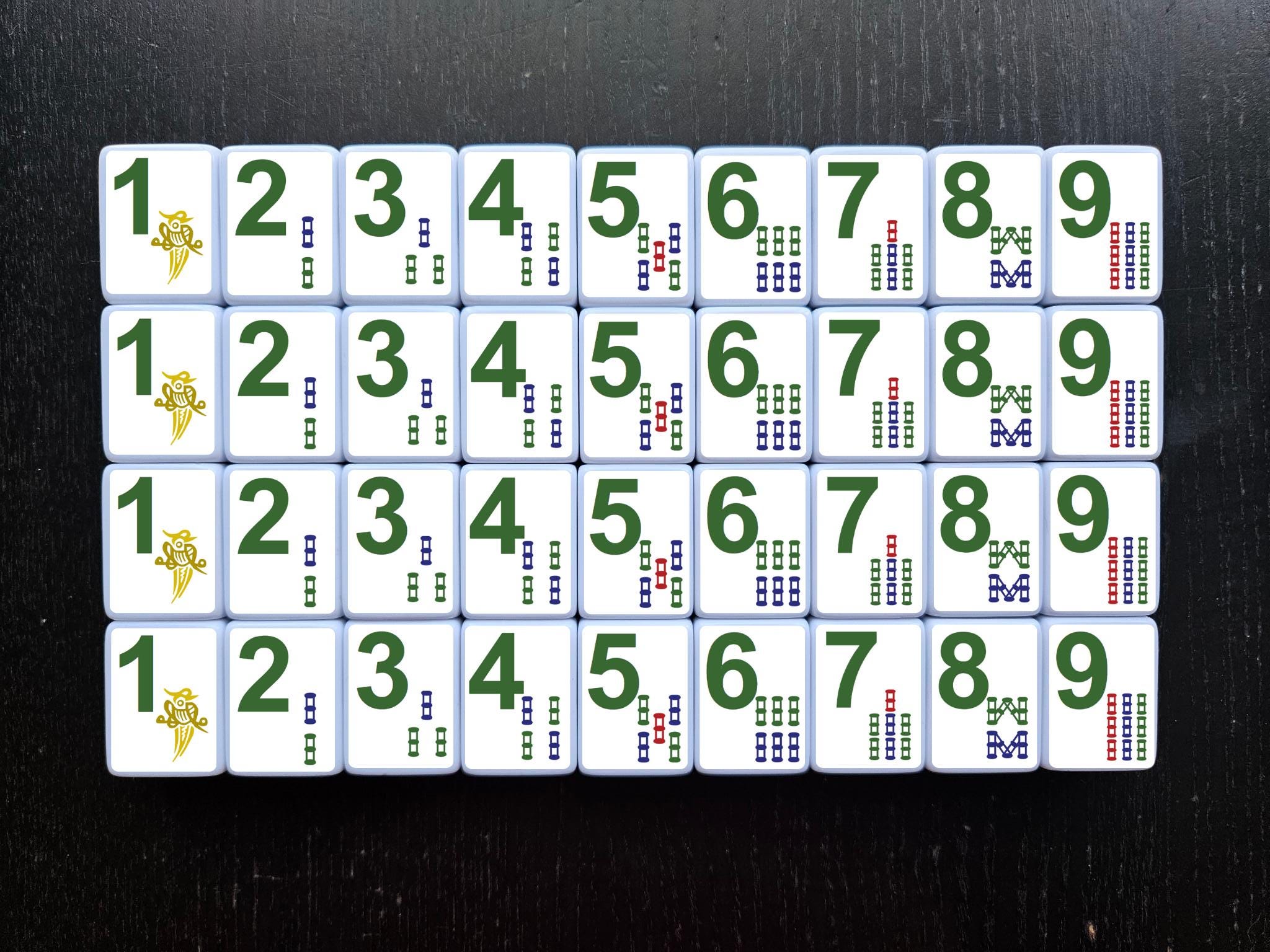American Mahjong Set: Large Numbers, 152 Tiles (8 Jokers) - Etsy