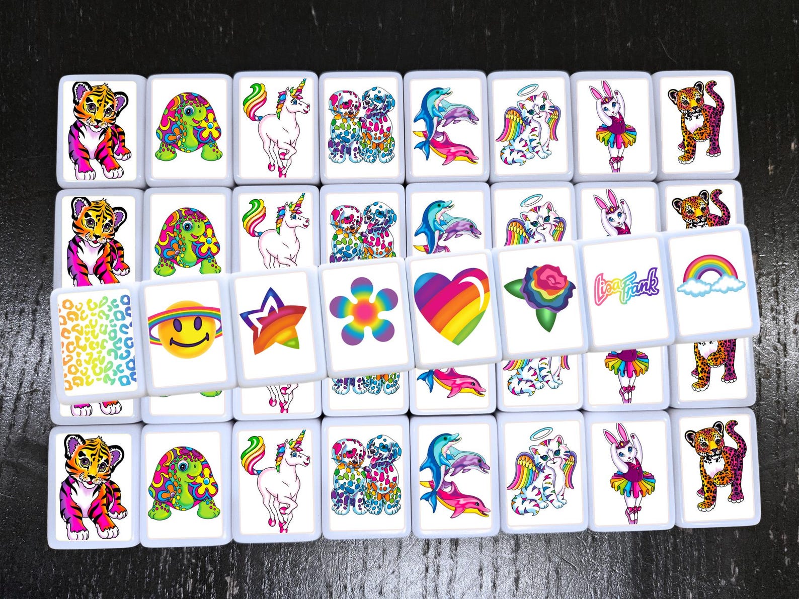 Rainbow Nostalgia Mahjong Tile Game: Fun Memory Match - Etsy