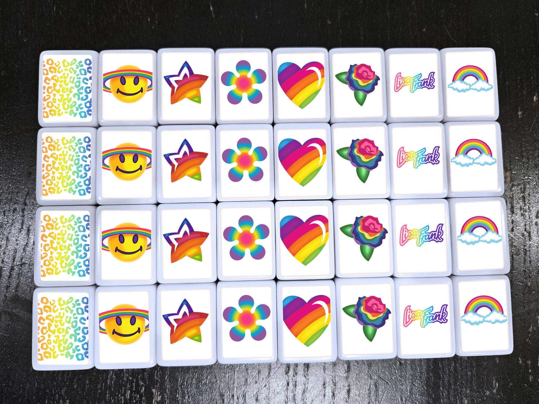 Rainbow Nostalgia Mahjong Tile Game: Fun Memory Match - Etsy