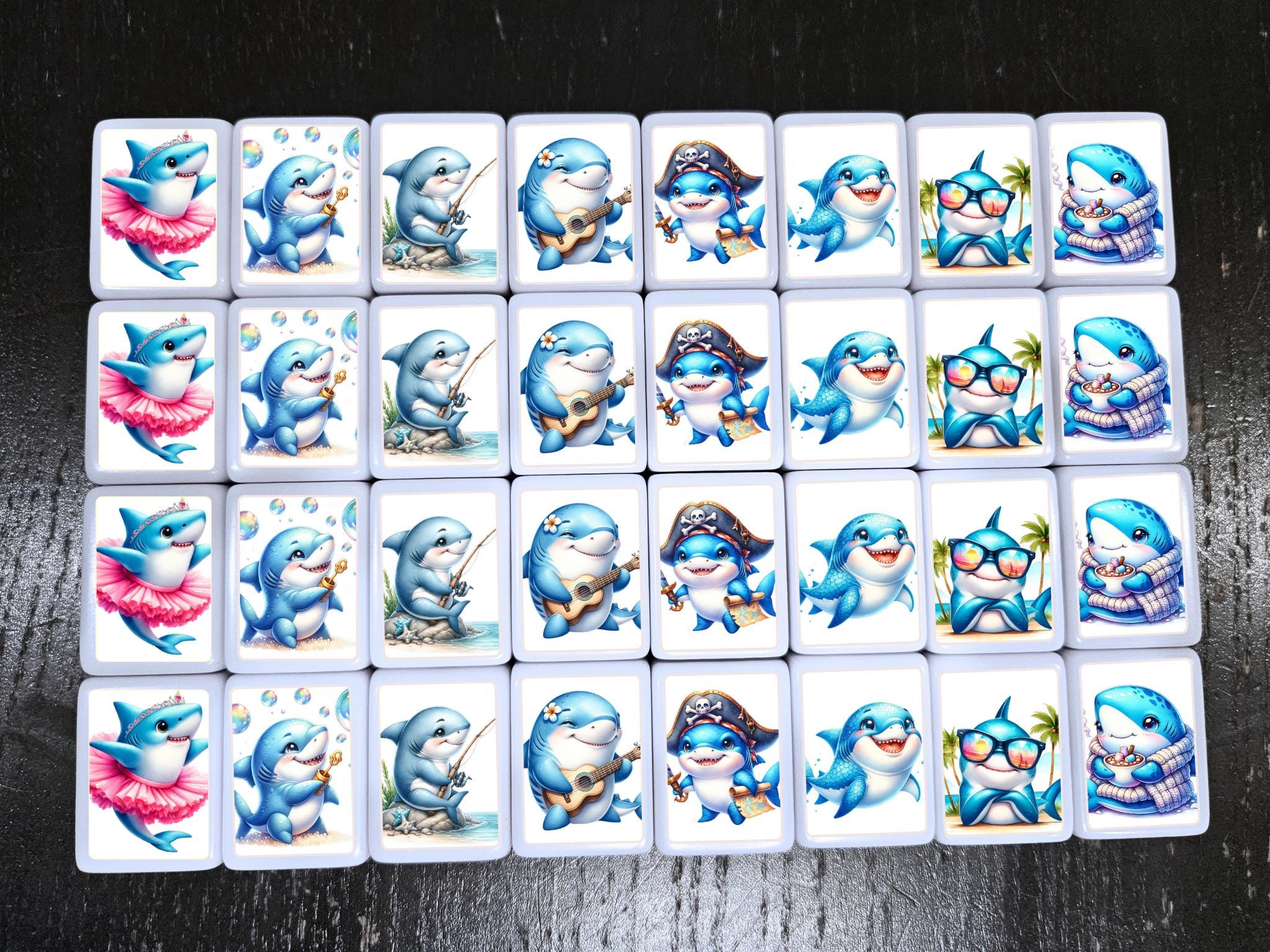 Shark Mahjong Tile Game - Popular Tile Match Game - Custom Made - Can ...
