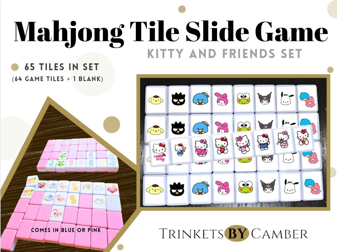 Kitty and Friends Mahjong Tile Game Popular Tile Match Game Custom Made ...