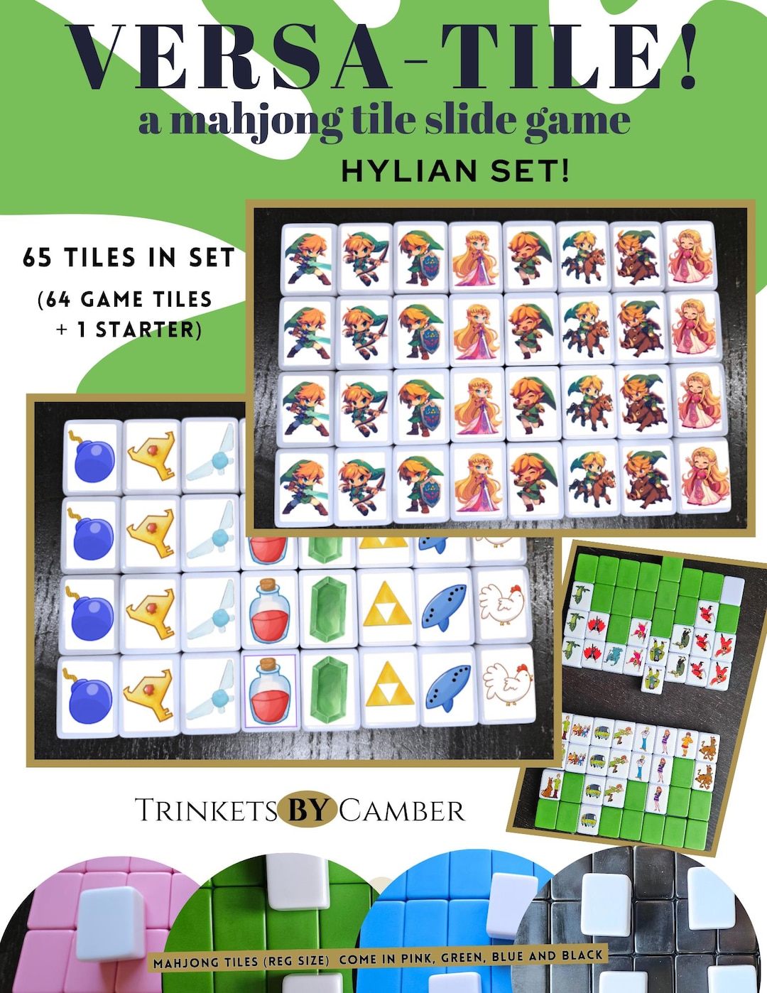 Hylian Mahjong Tile Game - Popular Tile Match Game - Custom Made - Can ...
